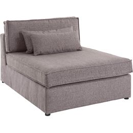 Sofa-Mittelelement OTTO HOME, B:100cm H:75cm, grau, Baumwollmix (60% Baumwolle/40% Leinen);Struktur fein (100% Polyester);Samtoptik (100%