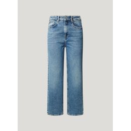 Pepe Jeans Damen Straight-Jeans "UHW – Ultra High Waist", blau, Gr. 30, Denim/Jeans, Obermaterial: 99% Baumwolle, 1% Elasthan, Jeans, mit hohem Bund