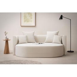 2,5-Sitzer, B:200cm H:98cm T:145cm, beige, LeGer Home by Lena Gercke, Sofas, "ISALIE, rundes Loungesofa, mit Kissen, perfekt gepolstert", moderne