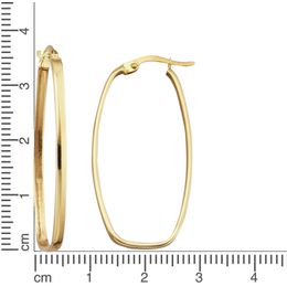 Firetti Damen Paar Creolen "Schmuck Geschenk Gold 375 Ohrschmuck Ohrringe", Gelbgold 375, gold, Gelbgold 375, Ohrringe
