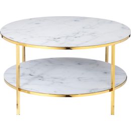 Couchtisch Salesfever, B:80cm H:45cm T:80cm, wei&szlig;, Wohnzimmer, Tische, "Caorle Coffeetable im minimalistischen Stil", Eleganz trifft Stil: