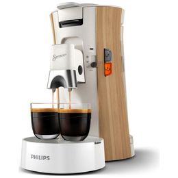 PHILIPS SENSEO Kaffeepadmaschine "Select ECO CSA240/20, mit drei Kaffee-Einstellungen", 2, weiß, Kaffeemaschinen, aus 21% rec. Plastik, Memo-Funktion