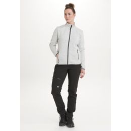 WHISTLER Damen Fleecejacke "Maleo W", grau, Gr. 48, meliert, 100% Polyester, Jacken, im sportlichen Wollstrick-Look