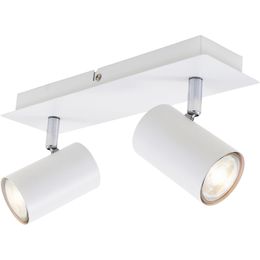 LED Deckenspots "2857025 Run", wei&szlig;, Briloner Leuchten, Leuchten, Deckenlampe, 29x8x12,3, max.40W, GU10, Wohnzimmer, Flur