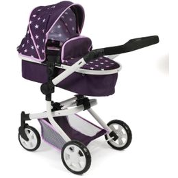 Bayer Chic 2000 CHIC2000 Jungen Kombi-Puppenwagen "Mika", lila, Kunststoff, Metall, Stoff, B:41cm H:82cm T:73cm, Puppenwagen, mit schwenkbaren Vorderrädern