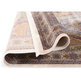Teppich, B:60cm H:5mm L:90cm, bunt, OCI DIE TEPPICHMARKE, Modal, Wohnzimmer, Teppiche, "SILK LINE SHAH ABBAS", Wohnzimmer