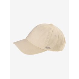 Tom Tailor Herren Baseball Cap, beige, unifarben, Canvas, Baumwolle, Caps, mit dezenter Fischgrätenstruktur