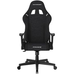 DXRacer Gaming-Stuhl "Prince Gaming Chair Regular L, Wasserabweisender Stoffbezug, schwarz", schwarz, Stühle
