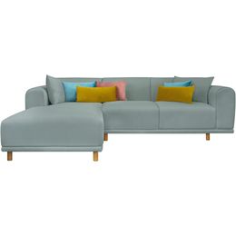 Ecksofa OTTO HOME, B:285cm H:82cm T:191cm, blau, Struktur (100% Polyester);Struktur grob ( 100% POLYPROPYLEN;Struktur fein ( 100% Polyester),