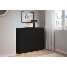 Kommode, B:120cm H:100cm T:42cm, schwarz, LeGer Home by Lena Gercke, Holzwerkstoff, Schlafzimmer, Sideboards, "Kommode Sideboard Schubladen