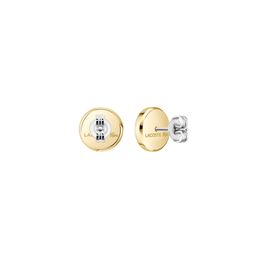 Lacoste Damen Paar Ohrstecker "ARTHOR", Edelstahlgelbgoldfarben, edelstahlfarben, gr&uuml;n, Edelstahl, Ohrringe