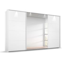 Schwebetürenschrank Rauch, B:323cm H:214cm T:68cm, weiß, Holzwerkstoff, Schränke, "Kleiderschrank Schrank Garderobe OTELI inkl. 3 Innenschubladen",