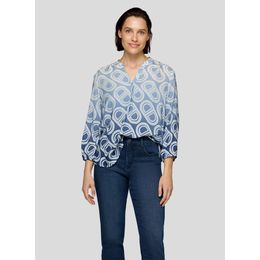 Rabe Damen Klassische Bluse "Bluse", blau, Gr. 44, gemustert, 100%Viskose, Blusen
