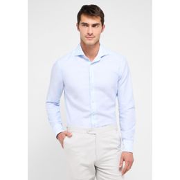 Eterna Herren Langarmhemd "SLIM FIT"pastellblau, Gr. 41, Twill, 59% cotton, 41% Leinen, Hemden, EASY IRON (bügelleicht)