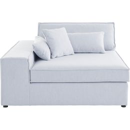 Sofaelement OTTO HOME, B:128cm H:75cm, silber, Baumwollmix (60% Baumwolle/40% Leinen);Struktur fein (100% Polyester);Samtoptik (100%