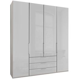 Dreht&uuml;renschrank Wiemann, B:197,4cm H:236cm T:58cm, wei&szlig;, Floatglas, Holzwerkstoff, Schr&auml;nke, "Monaco", mit Glasfront sowie hochwertigen Beschl&auml;gen