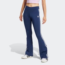Damen Leggings "FLARED LEGGINGS", blau, Gr. XS, adidas originals, Obermaterial: 79% Polyester, 21% Elasthan, Hosen