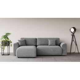 Ecksofa Home Affaire, B:235cm H:80cm T:138cm, grau, 100% Polyester, Wohnzimmer, Sofas, "VasbySuyal", L-Form