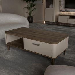 Couchtisch FORTE, B:120cm H:43,7cm T:60cmvalencia eiche, sand, valencia eiche, Wohnzimmer, Tische, "Lacetti", B/H/T 120/43,7/60 cm Echtholzf&uuml;&szlig;e