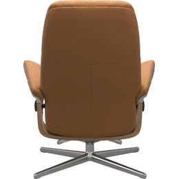 stressless "Consul" Set, Relaxsessel mit Hocker, mit Hocker, mit Cross Base, Gr&ouml;&szlig;e S, M & L, Holzakzent Eiche