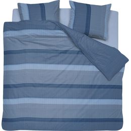Wendebettw&auml;sche Cinderella, blau, Satin, Obermaterial: 100% Baumwolle, Bettw&auml;sche, "Prato", mit Streifen