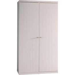 Kleiderschrank Vipack, B:110cm H:205cm T:57cm, wei&szlig;, Kinderzimmer, Schr&auml;nke, Kleiderschrank mit 2 T&uuml;ren, H&auml;ngem&ouml;glichkeit und W&auml;schef&auml;chern