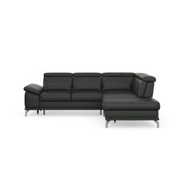 Sit & More Ecksofa SIT & MORE, B:274cm H:87cm T:230cm, grau, Wohnzimmer, Sofas, "Cabrio L-Form, B: 274 cm, mit Sitztiefen-, Arm- & Kopfteilverstellung", 3