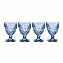 Villeroy & Boch VILLEROY & BOCH Rotweinglas "Rotweingläser Boston Coloured 310 ml 4er Set", blau, Trinkgefäße