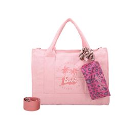 Damen Henkeltasche "Tote Bag Malibu Denim Limited Barbie", Fritzi aus Preussen, pink, Baumwollmischung, bedruckt, Taschen, mit abnehmbarem Haarband