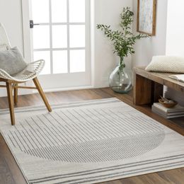 Teppich LIVABLISS, B:160cm H:10mm L:215cm, grau, Kunstfaser, Wohnzimmer, Teppiche, "SANTIAGO", Skandinavischer Teppich, Kurzflor