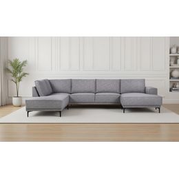 Wohnlandschaft OTTO HOME, B:345cm H:85cm T:210cm, grau, Struktur weich (100% Polyester);Luxus-Microfaser (100% Polyester);Webstoff (100% Polyester),