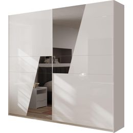 Schwebetürenschrank Inosign, B:276cm H:240cm T:60cm, silber, FSC-zertifizierter Holzwerkstoff, Schränke, "Malmo, Kleiderschrank mit 2 Schiebetüren,