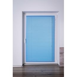 Plissee K-home, B:70cm H:130cm, blau, Obermaterial: 100% Polyester, Badezimmer, Plissees, "COMO"