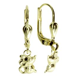 OSTSEE-SCHMUCK Damen Paar Ohrh&auml;nger "- M&auml;uschen - Gold 333/000 -", Gelbgold 333, gold, Gelbgold 333, Ohrringe