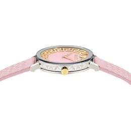 Versace Damen Quarzuhr "Versace DAEDALUS", rosa, Armbanduhren, Armbanduhr, Damenuhr, Swiss Made, Lederarmband, analog, Saphirglas