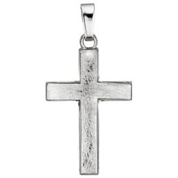 Jobo Damen Kreuzanh&auml;nger "Anh&auml;nger Kreuz", Wei&szlig;gold 585, wei&szlig;, Wei&szlig;gold 585, Schmuckanh&auml;nger, 585 Wei&szlig;gold