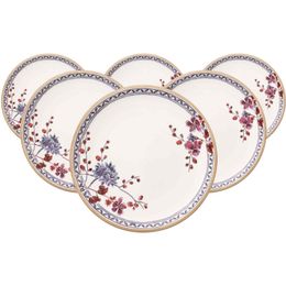 Villeroy & Boch VILLEROY & BOCH Speiseteller "Speiseteller Artesano Provençal Lavendel ø 26,9 cm 6er Set bunt", bunt, Speiseteller