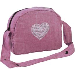 Bayer Chic 2000 CHIC2000 Kinder Puppen Wickeltasche "Jeans Grey", pink, Polyester, B:29cm H:22cm T:9cm, Puppenausstattungen