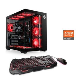 CSL PC "Vitrum Advanced V24510", Microsoft Windows 11 Home (64 Bit), 16 GB RAM 500 GB SSD, schwarz, Desktop-PCs