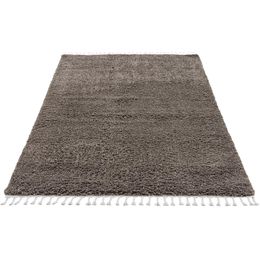 Carpet City "Pulpy 100" rechteckig 30 mm H&ouml;he L&auml;ufer, weich, mit Fransen, uni, viele Gr&ouml;&szlig;en, Wohnzimmer, Schafzimmer