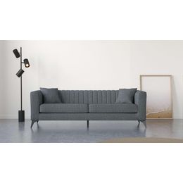 4-Sitzer Home Affaire, B:231cm H:74cm T:86cm, grau, 100% Polyester, Sofas, "MATTHEW elegantes Designsofa, Maße B/T/H: 231/86/74 cm", XXL, Steppung im