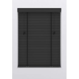 Jalousie my home, B:120cm H:130cm, schwarz, K&uuml;che, Jalousien, "Alexia", aus Bambus mit 50mm Lamellen, Bedienung durch Schnurzug