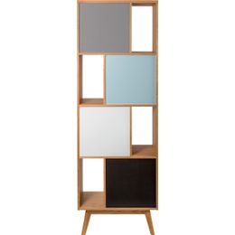 B&uuml;cherregal WOODMAN, braun, Wohnzimmer, Regale, "Avon", H&ouml;he 191 cm, Holzfurnier aus Eiche, schlichtes skandinavisches Design