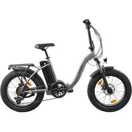 Llobe E-Bike "Elektro Faltrad 20" Terrain grau", 43cm, 20 Zoll (50,80cm), grau, Elektrofahrräder