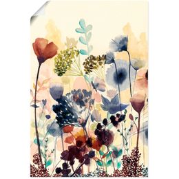 Wandbild Artland, B:40cm H:60cm, bunt, Wohnzimmer, Bilder, "Sonnengetrocknete Blüten I", als Alubild, Outdoorbild, Leinwandbild, Poster, Wandaufkleber