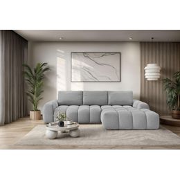 Ecksofa OTTO HOME, B:270cm H:84cm T:166,5cm, grau, 100% Polyester, Wohnzimmer, Sofas, "AZITA klein optionale Schlafsofa mit Bettkasten, B/T/H: