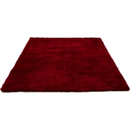 Hochflor-Teppich Tom Tailor HOME, B:50cm H:25mm L:80cm, rot, Polyester, Teppiche, "Shaggy Teppich Cozy", Uni Farben, auch in Pastell Farben, weich &
