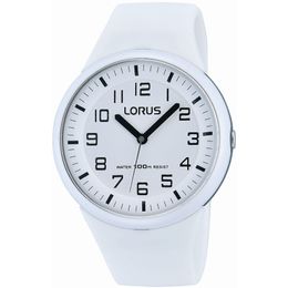 Lorus Damen Quarzuhr, weiß, Armbanduhren, Armbanduhr, Damenuhr, Herrenuhr, bis 10 bar wasserdicht,Silikonarmband