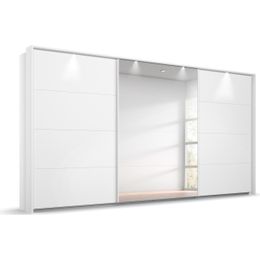 Schwebetürenschrank Rauch, B:368cm H:233cm T:68cm, weiß, Holzwerkstoff, Schränke, "Kleiderschrank Schrank Garderobe OTELI inkl. 3 Innenschubladen",