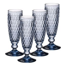 Villeroy & Boch VILLEROY & BOCH Sektglas "Sektgläser Boston Coloured 145 ml 4er Set", blau, Trinkgefäße
